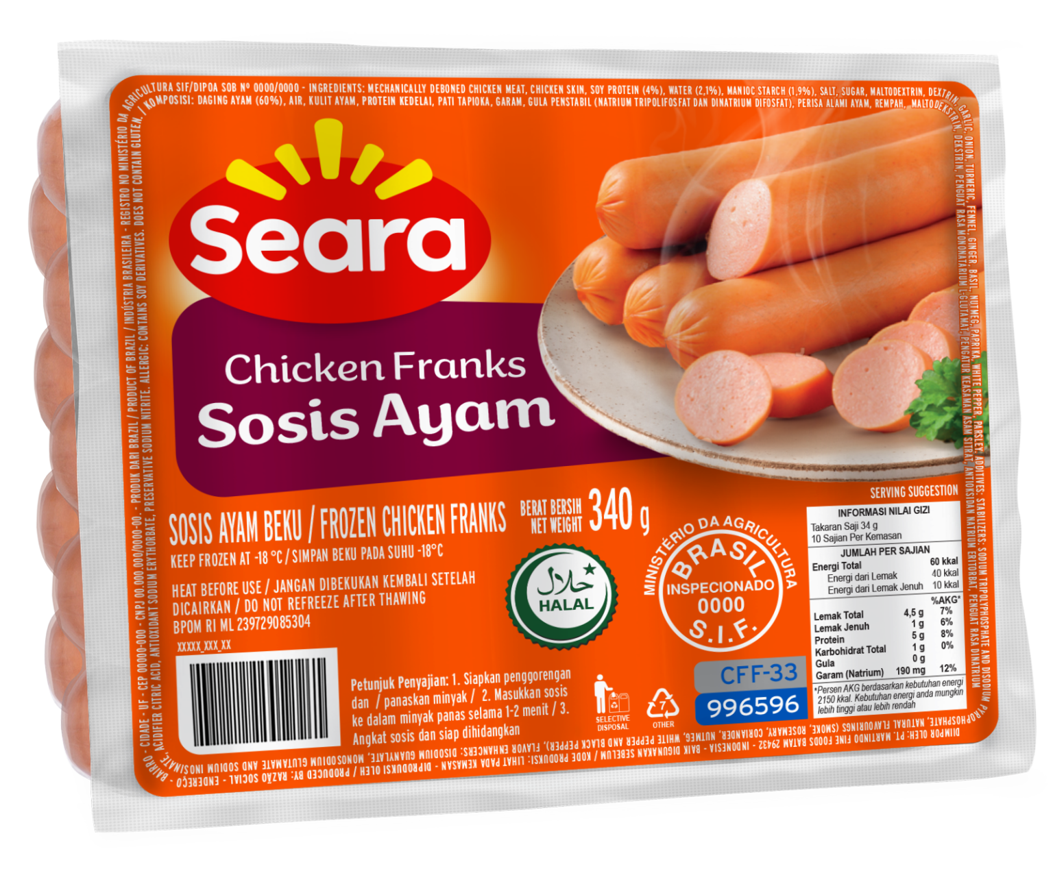 994549 – CHICKEN FRANKS – SEARA INTERNATIONAL – Try Seara. Joy in every ...