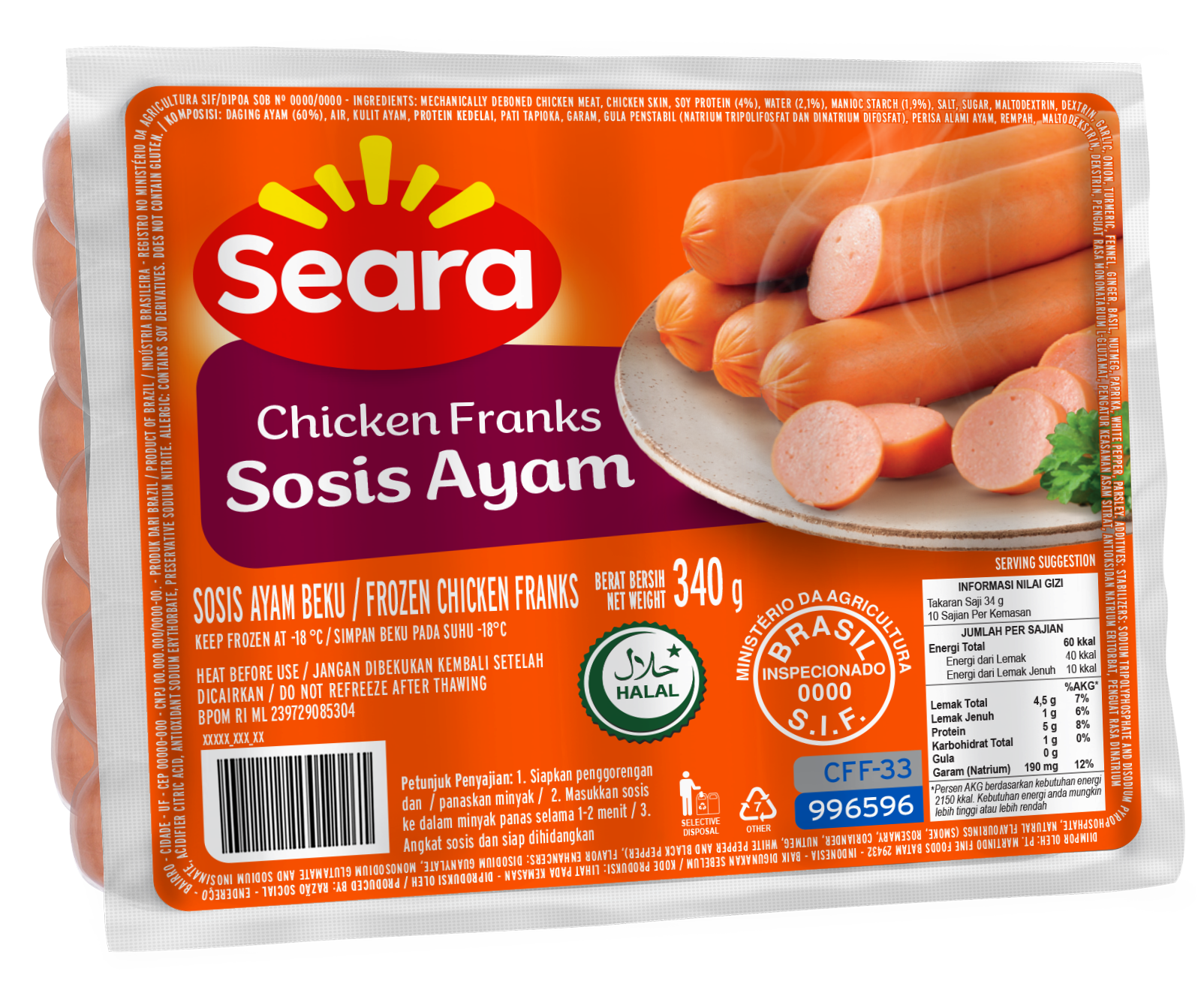 994549 – CHICKEN FRANKS – SEARA INTERNATIONAL – Try Seara. Joy in every ...