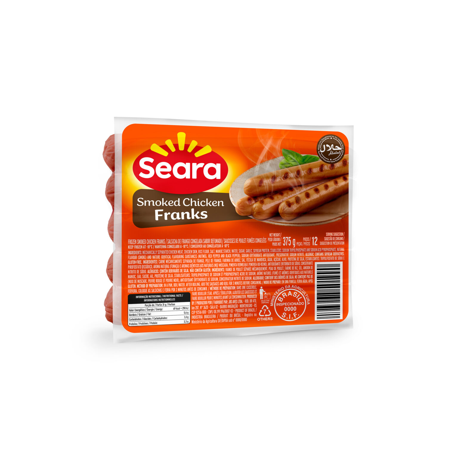 996714 – SMOKED CHICKEN FRANKS – SEARA INTERNATIONAL – Try Seara. Joy ...