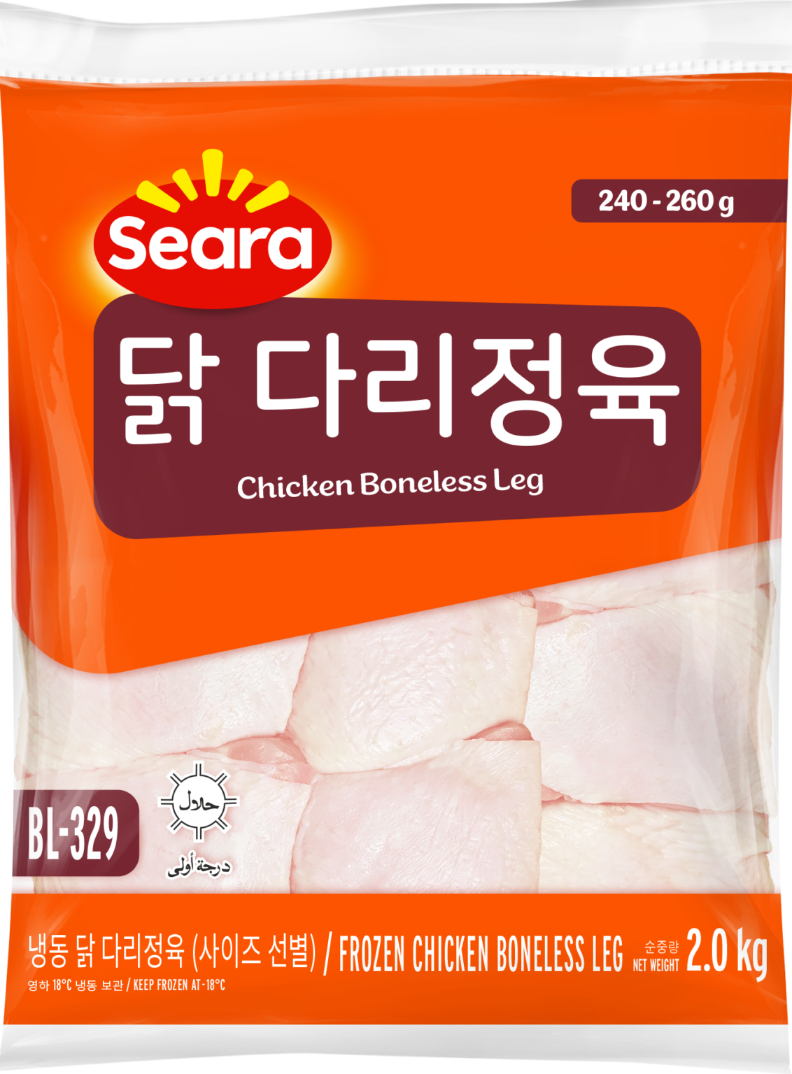 39885 – CHICKEN BONELESS LEG 240-260G – SEARA INTERNATIONAL – The ...