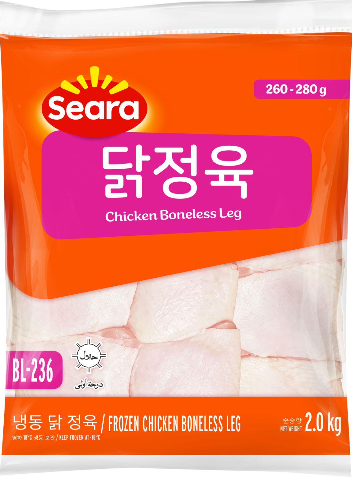 Chicken Boneless Leg 260–280 g | Seara International